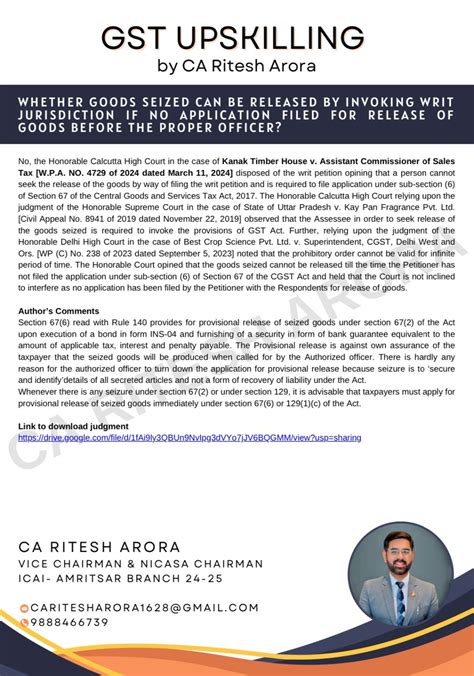 ca ritesh arora on linkedin seized gst update law legal icai gstupskilling