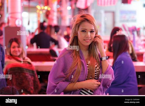 Thai Girl Barmaid In A Gogo Bar In Pattaya City Thailand Stock Photo