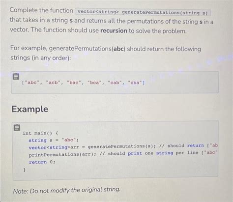 Solved Complete The Function Vector Chegg Com