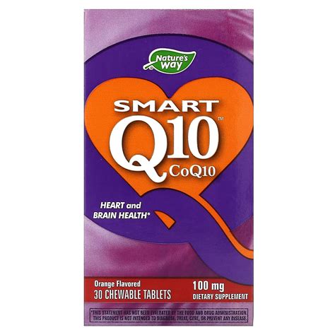 Nature S Way Smart Q10 Orange 100 Mg 30 Chewable Tablets