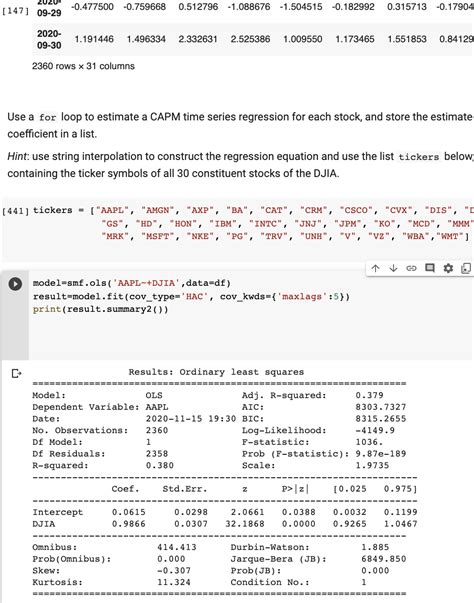 Python How Loop Through List For Regression Stack Overflow