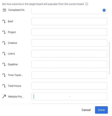 automatically mapping mirrored columns feature requests monday