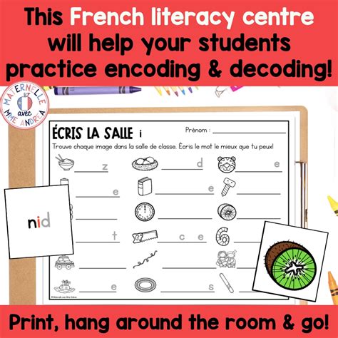 French Write the Room Écris la Salle for Decoding & Encoding Practice - Ii - Enseignons Ensemble