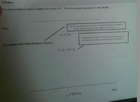 Solved The Kg Block A Is Released From Rest Determine Chegg Com