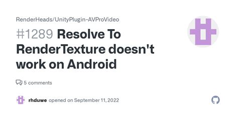 resolve to rendertexture doesn t work on android · issue 1289