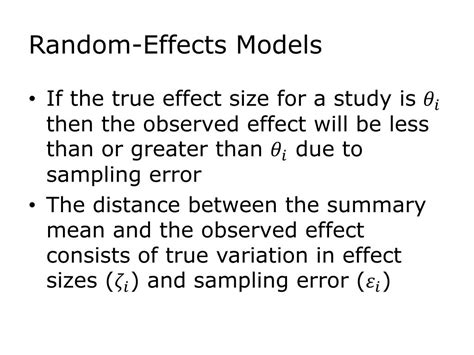Ppt Eval 6970 Meta Analysis Fixed Effect And Random Effects Models