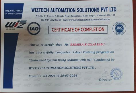 Kullai Babu Kakarla On Linkedin Embeddedsystems Arduino Iot Technicaltraining