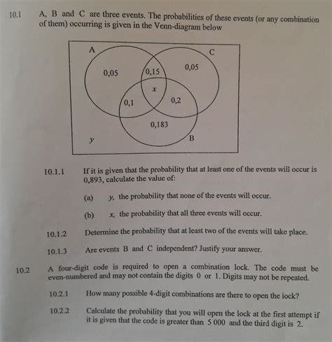 Solved A B And C Are Three Events The Probabilities Chegg