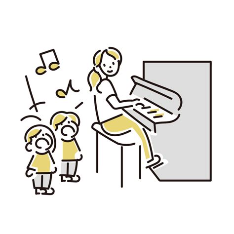 お遊戯会のイラスト