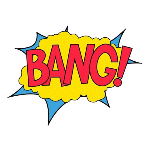 Premium Vector | Comic speech bubble with expression text BANG