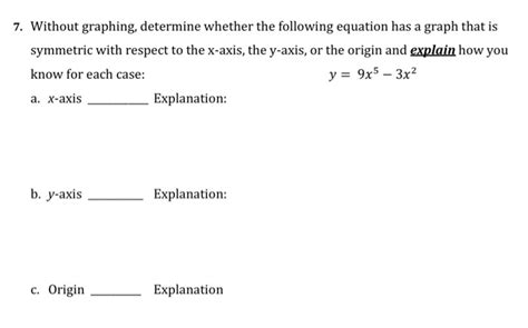 Solved Without Graphing Determine Whether The Following Chegg