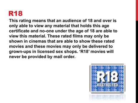 Age Ratings For Films Pptx