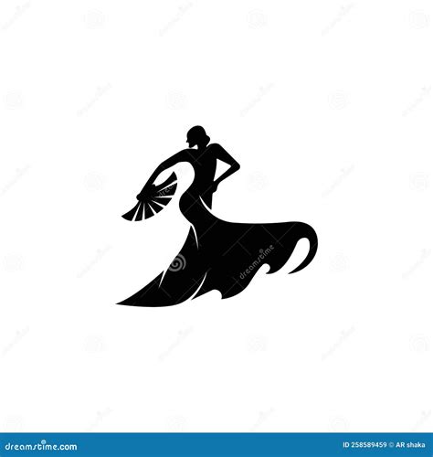 Girl Dancing Traditional Logo Vector Stock Vector Illustration Of Logo Black 258589459