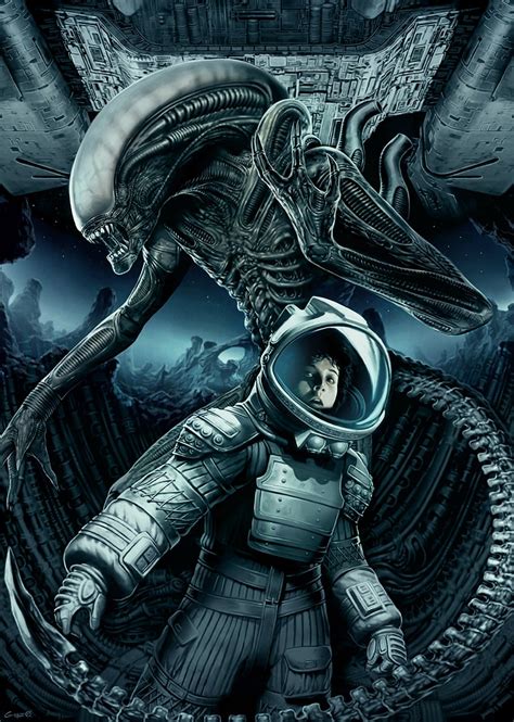 Xenomorph Ellen Ripley Derelict And Uscss Nostromo Alien Drawn By Genzoman Danbooru
