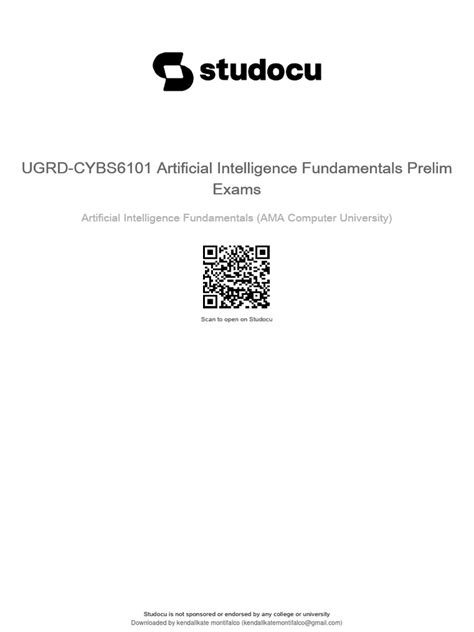 Ugrd Cybs6101 Artificial Intelligence Fundamentals Prelim Exams Pdf