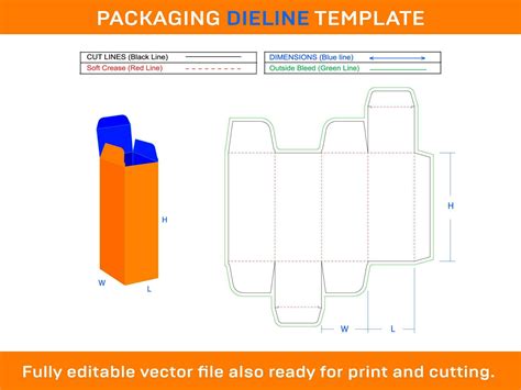 Lipstik Box Lip Gloss Balm Stain Box Cosmetic Dieline Template 24552222 Vector Art At Vecteezy
