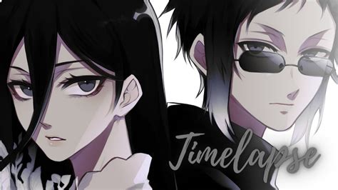 Bsd Akutagawa Ryuunosuke And Akutagawa Gin Fan Art Timelaps Youtube