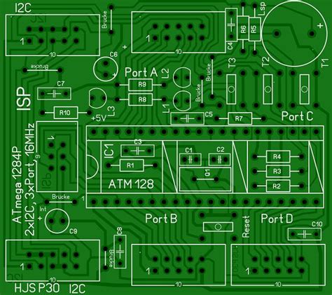 Atmel Atmega1284p Board Für Die Hutschiene Mikrocontroller Elektronikde