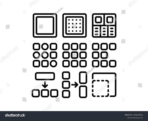 order sorting scheme vector line icons stock vector royalty free