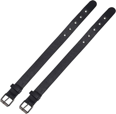 2 Pcs Traditional Kilt Extender Straps Leather Cuff Belt Buckles 1x16
