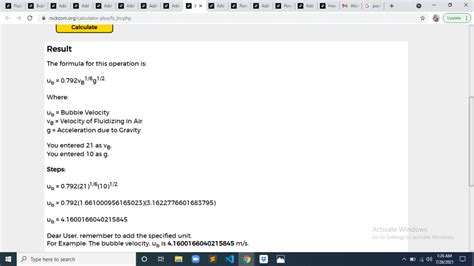 How To Calculate And Solve For Bubble Velocity Fluidization