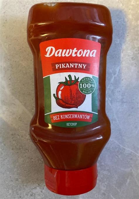 Кетчуп пикантный Pikantny Ketchup Dawtona - калорийность, пищевая ...