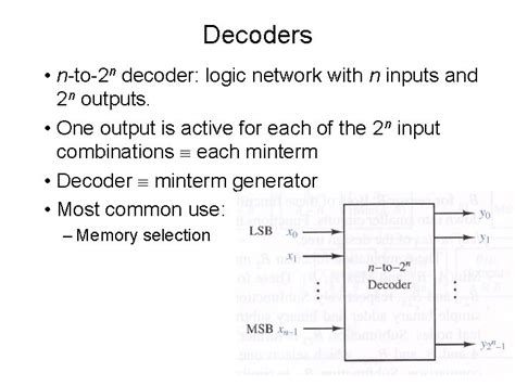 topdown modular design decoders nto2 n decoder logic