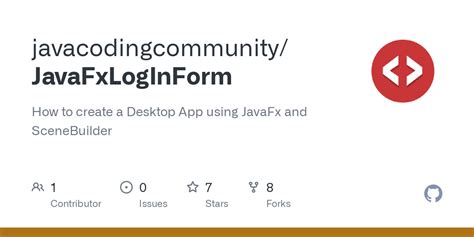 GitHub Javacodingcommunity JavaFxLogInForm How To Create A Desktop App Using JavaFx And
