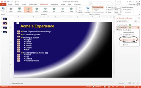 How To Control PowerPoint Animation With The Animation Pane