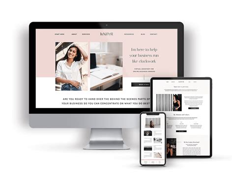 Juniper Showit Template Multi Device Fleurir Online