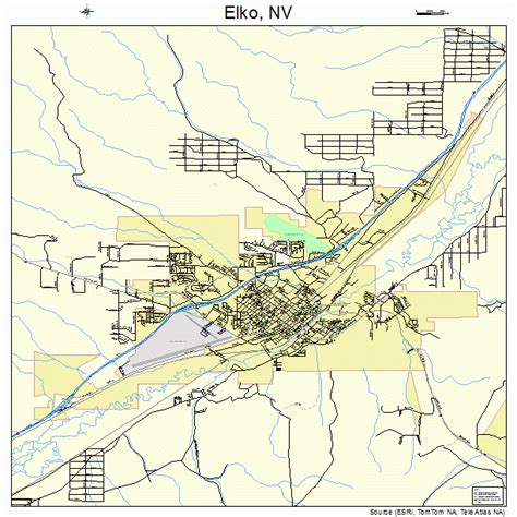 Elko Nevada Street Map 3222500 Elko Nevada Street Map 3222500