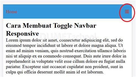 Cara Membuat Toggle Navbar Responsive Kursus Web Design