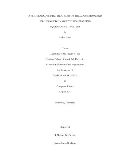 A Modular Computer Program For The Acquisition And Analysis Of