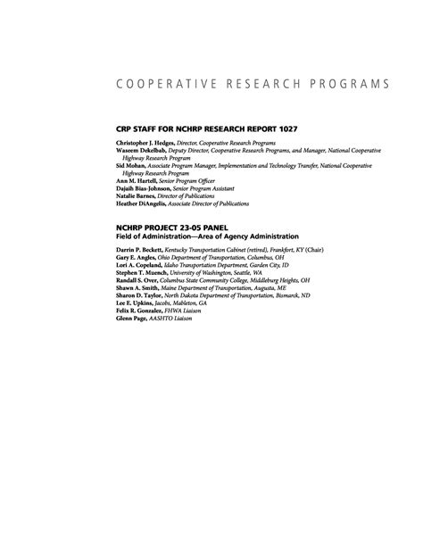 Front Matter Guide To Recruiting Developing And Retaining Transportation Infrastructure