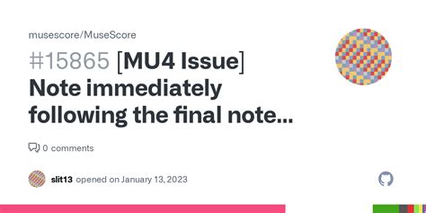 Mu4 Issue Note Immediately Following The Final Note Within A Palm