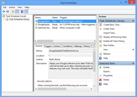 Disable Scheduled Task In Windows