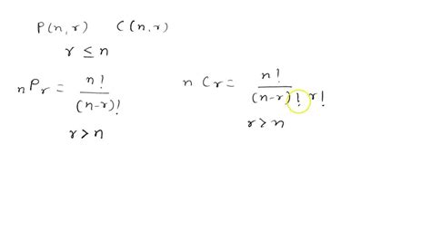 Explain Why The Restriction R N Is Needed In The Formulas For C N R And P N R Numerade