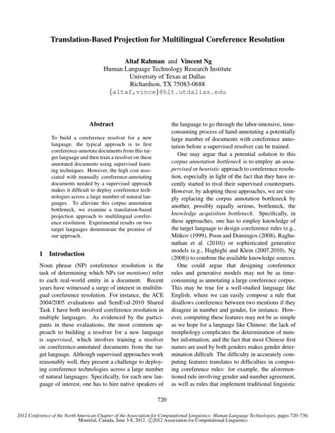 pdf translation based projection for multilingual coreference resolution
