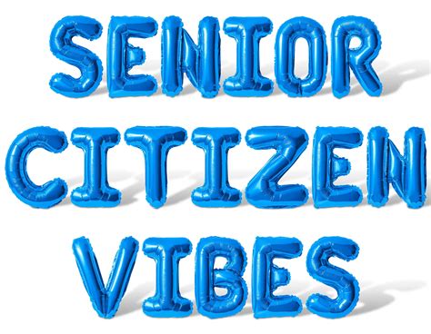 Letter Balloons Senior Citizen Vibes 16 Inch Alphabet Letters Foil