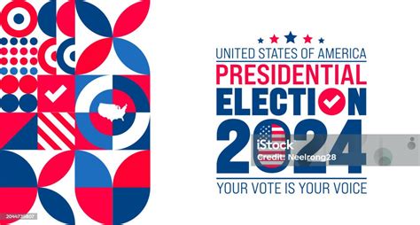 미국 선거 2024 기하학적 모양 패턴 배경 디자인 템플릿입니다 미국 국기 2024 대통령 선거 배너 디자인입니다 미국 대통령 선거 투표 포스터입니다 11월 5일 투표일