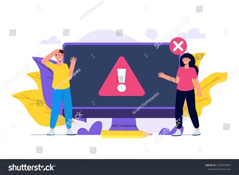 Concept Operating System Warning Error Vector Vector De Stock Libre