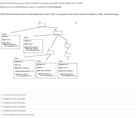 Solved Consider The Following Java Code Which Is Arranged Chegg