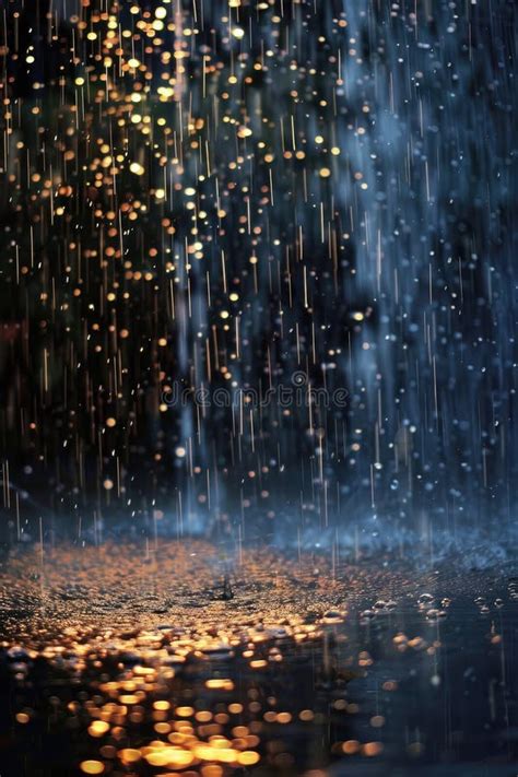 滴雨特写 选择性聚焦 人工生成