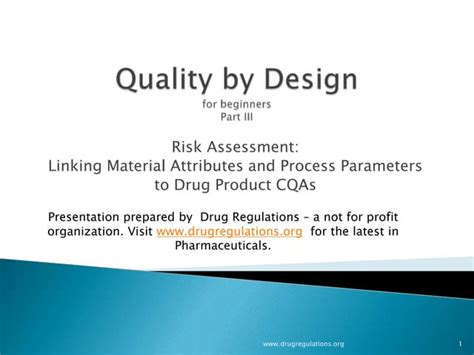 Quality Target Product Profile Qtpp Pptx