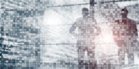 Digital Binary Code Business Background Matrix Abstract Futuristic Wallpaper Stock