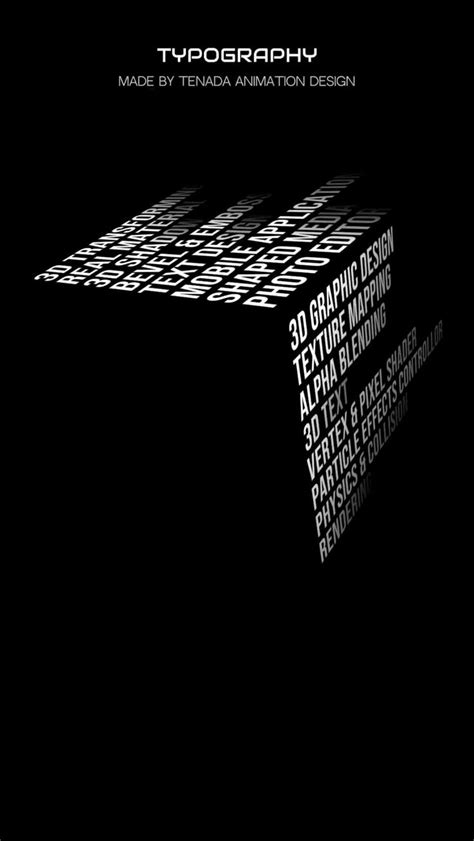 Typography Fonts Text Art Cube Typo Design By TENADA Typography Poster D Typography