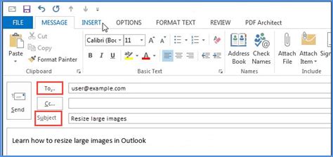 Resizing Large Image Attachments In Outlook 2013 Outlook Support