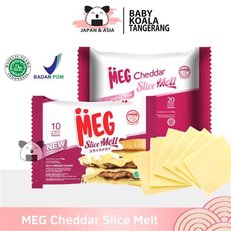 Jual Meg Cheese Keju Cheddar Slice Melt 20 Lembar Halal Shopee Indonesia