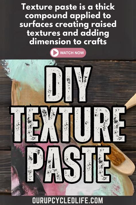Level Up Your Art Diy Texture Paste Tutorial Watch Now Diy Easy