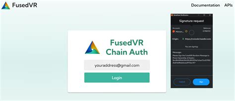 Get Started FusedVR Chain Auth